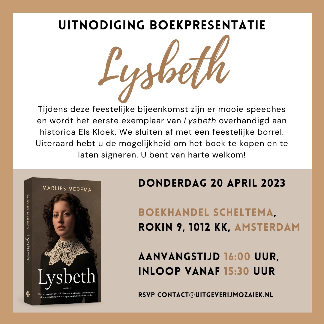 Feestelijke boekpresentatie Lysbeth - Uitgeverij Mozaïek